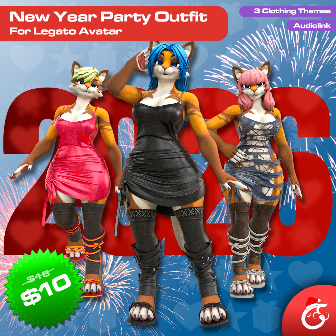 New Year Party Outfit For Legato Avatar | VRChat Clothing by perfecto ...