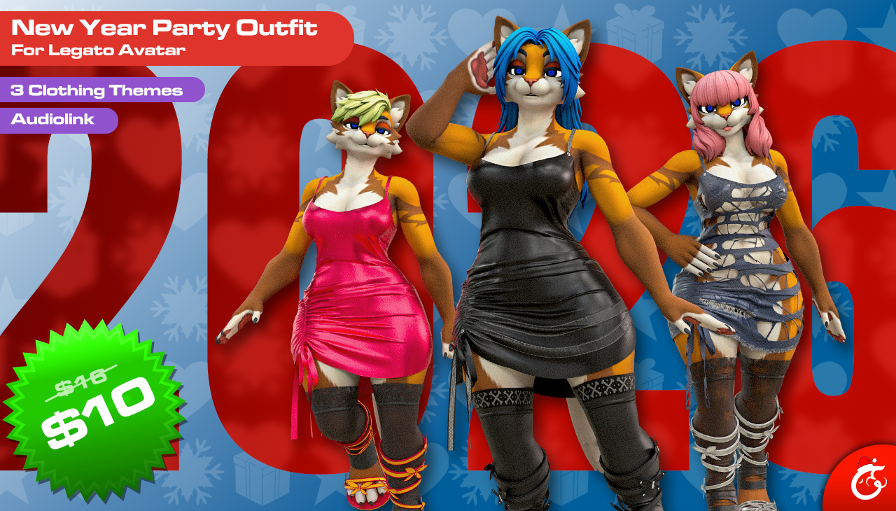 New Year Party Outfit For Legato Avatar | VRChat Clothing by perfecto ...