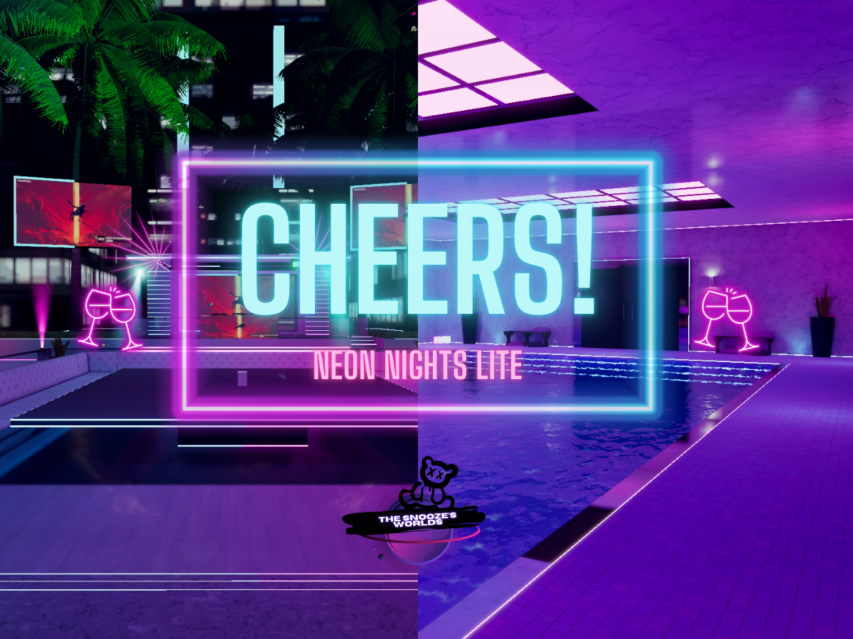 'Cheers: Neon Nights LITE' VRCHAT WORLD (PC & Quest) by TheSnooze - Jinxxy