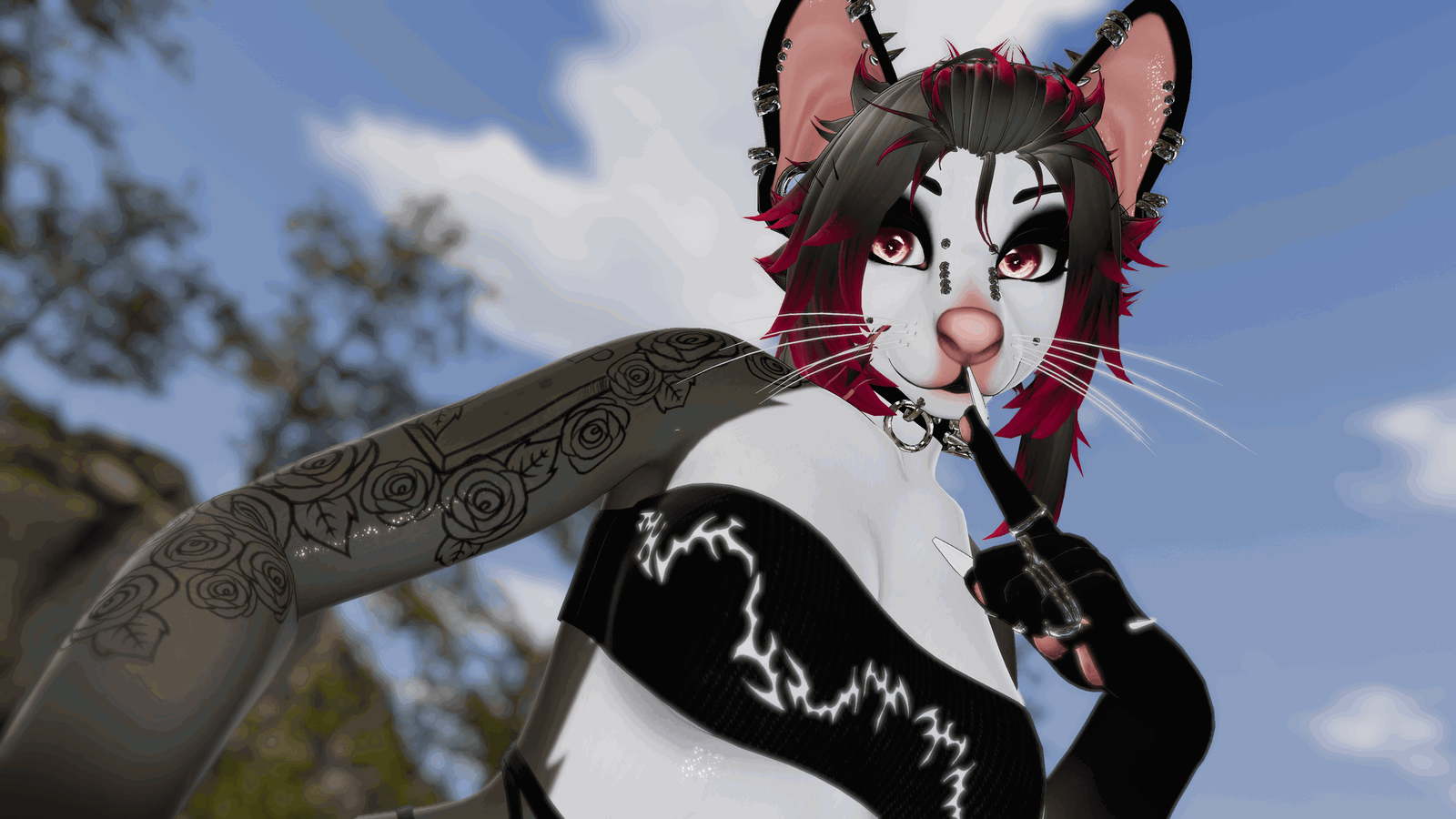 Tatted Opossum Pepper - Foxipaws Texture by Kitasekki - Jinxxy