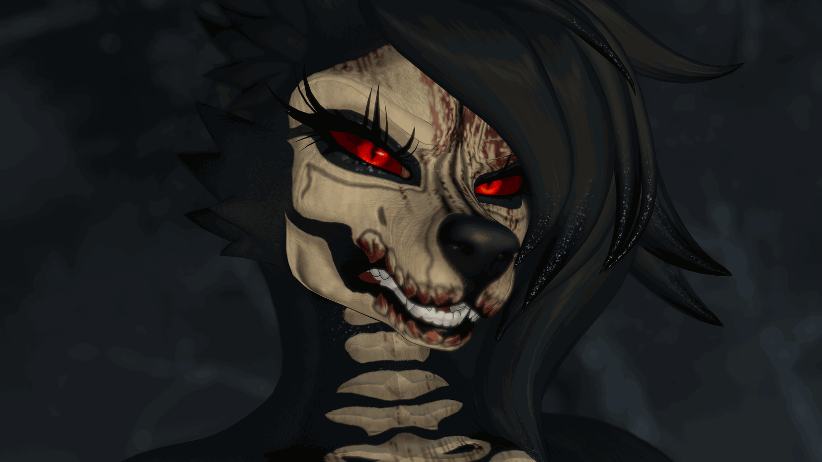 Skull Dog Aurora - Foxipaws Texture by Kitasekki - Jinxxy