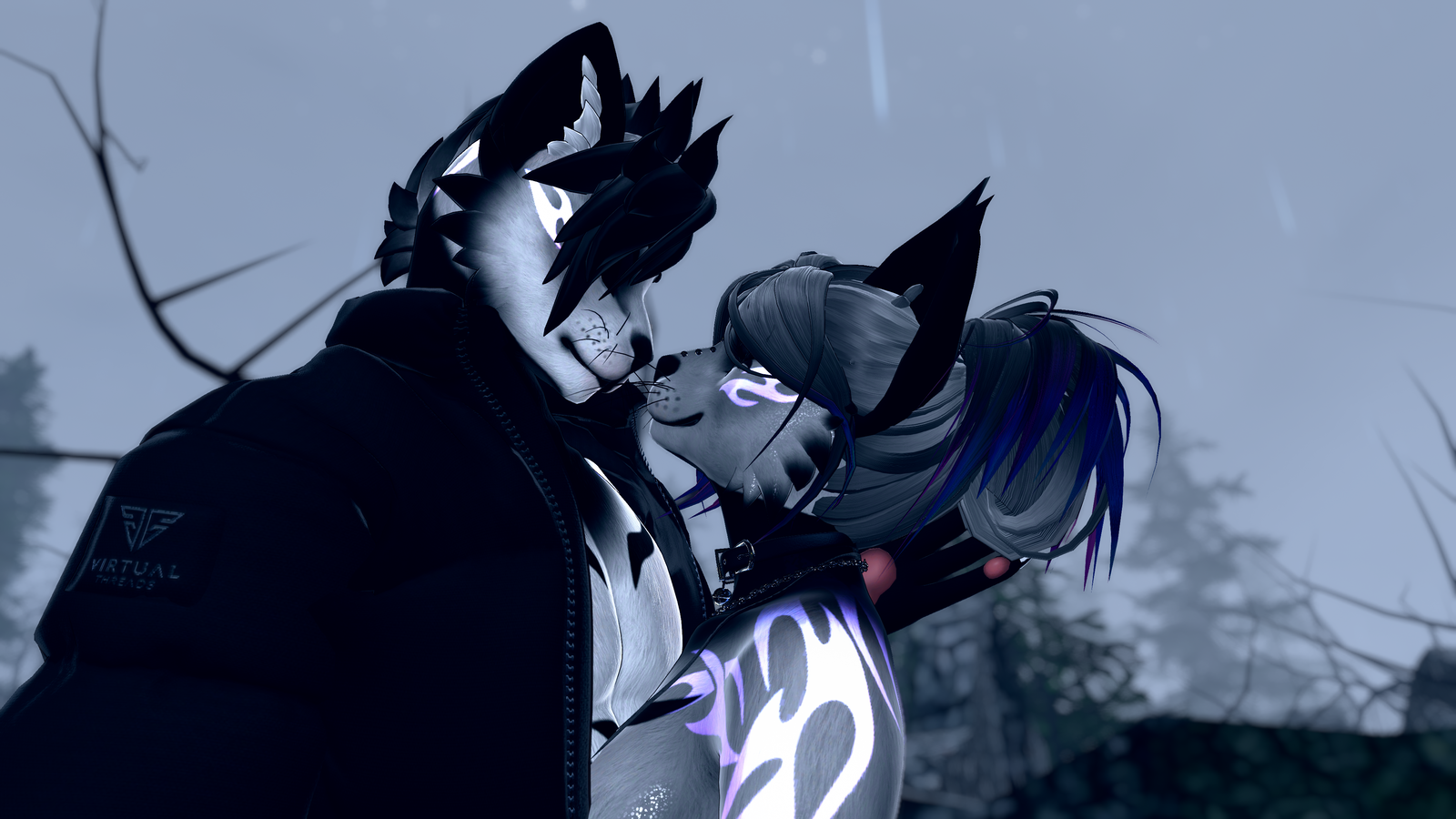 Trad Goth Kitties Felix and Cleo - Foxipaws Couple's Pack by Kitasekki ...