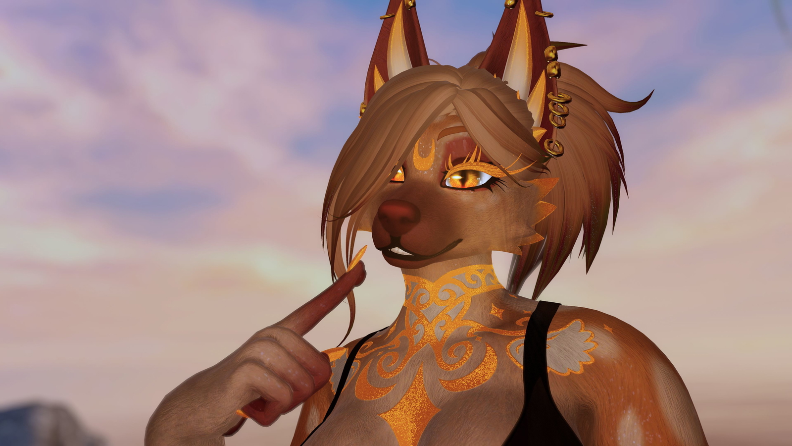 Angelic Peach Aurora Texture by Kitasekki - Jinxxy