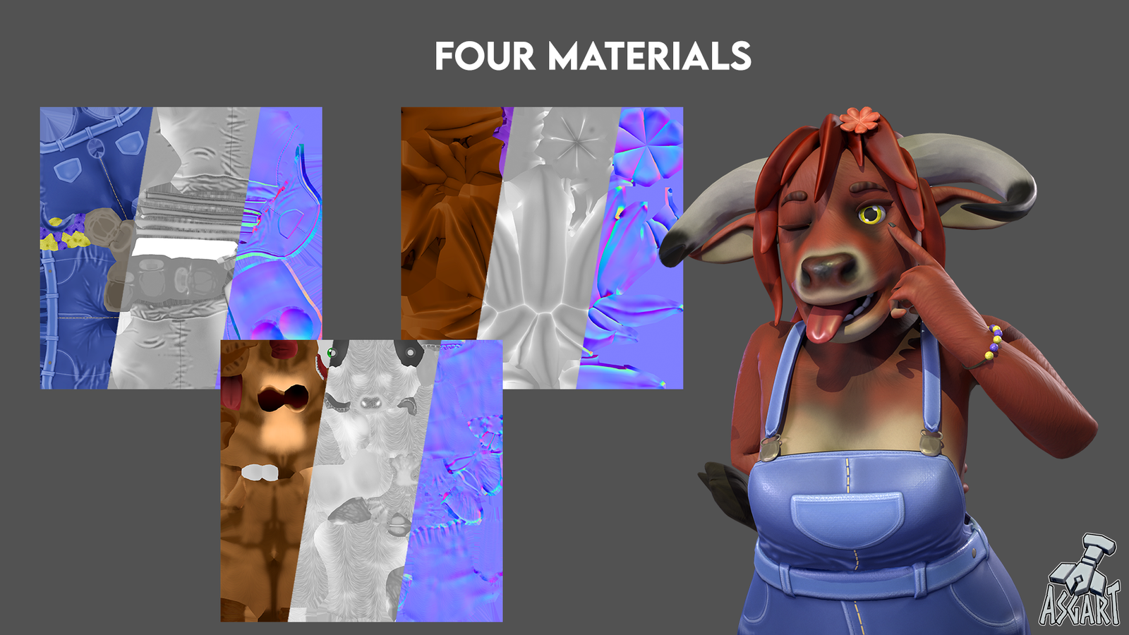 Cow Woman | 3D Character | VRChat-Ready Avatar by Asgart - Jinxxy