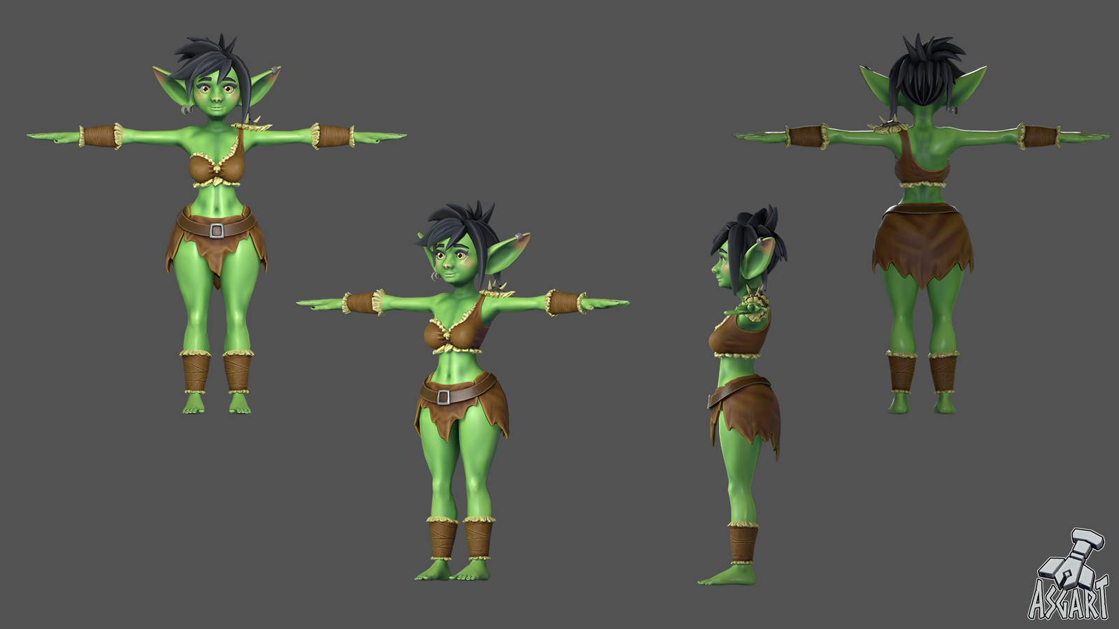 Goblin Girl | 3D Character | VRChat-Ready Avatar by Asgart - Jinxxy