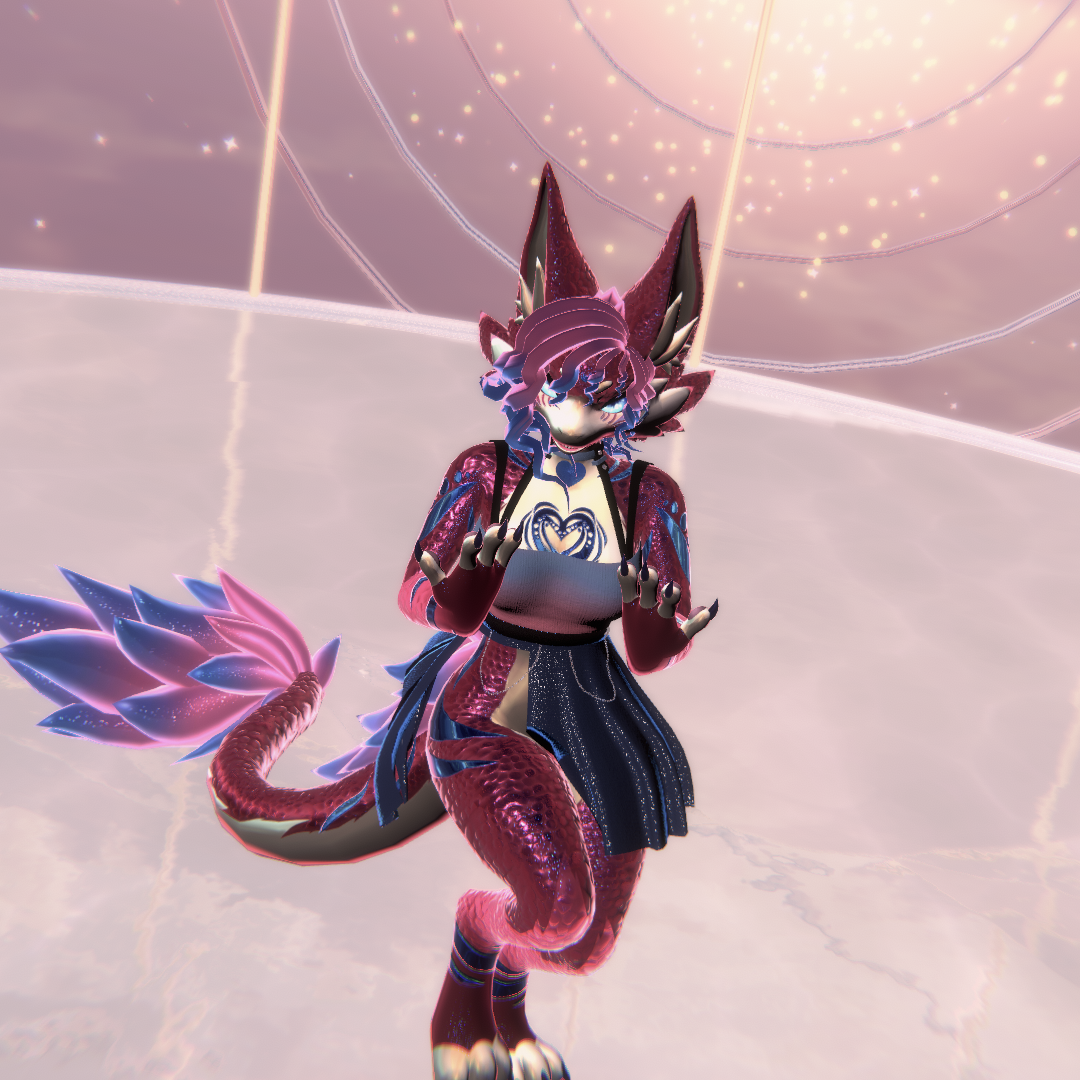 Nova Cleft Pleated Skirt by SlushyOtter - Jinxxy