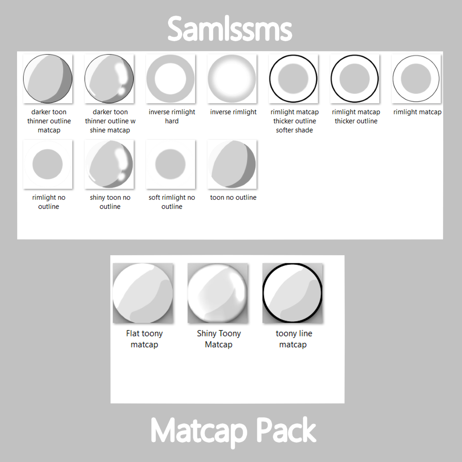 Sams Matcap pack by Samlssms - Jinxxy