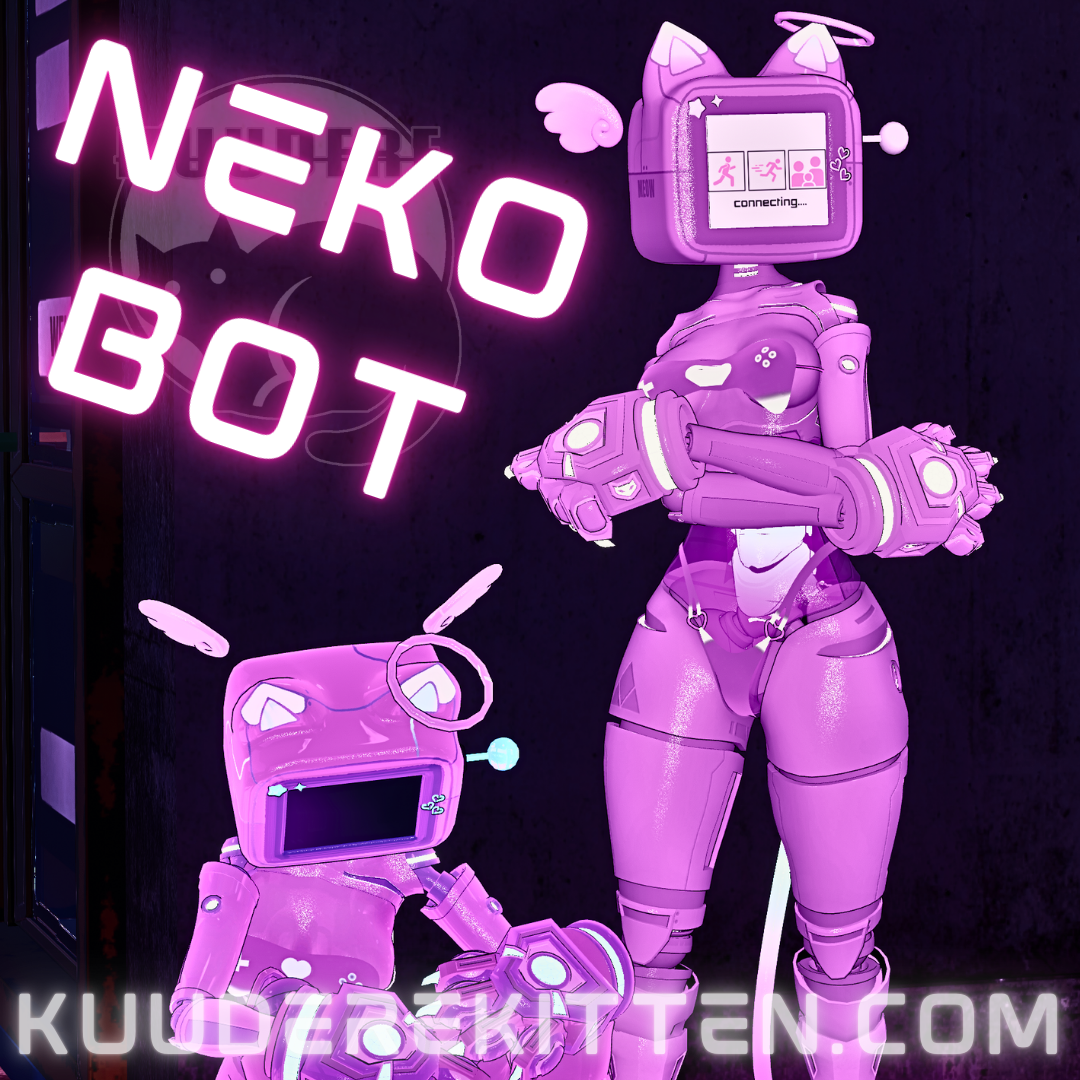 NEKOBOT [SFW][PC ONLY][VRCHAT AVATAR] by kuuderekitten - Jinxxy