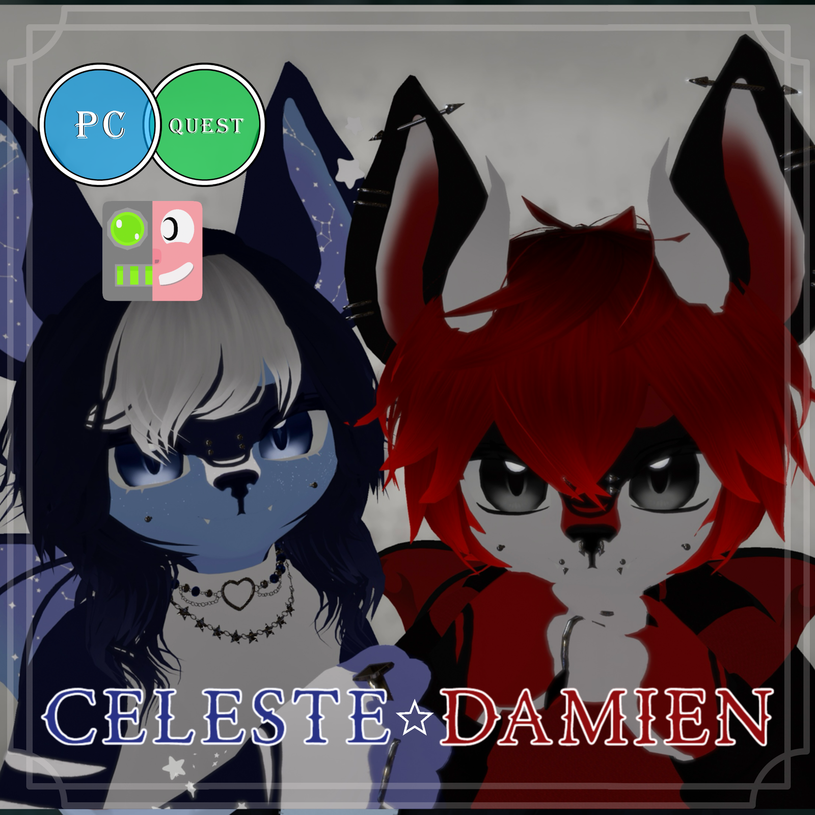 Celeste + Damien | PC + Quest | VRCFT | Deira neo by cilcipher - Jinxxy