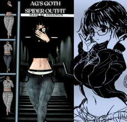 AG's Goth Spider Outfit by Angemon - Jinxxy